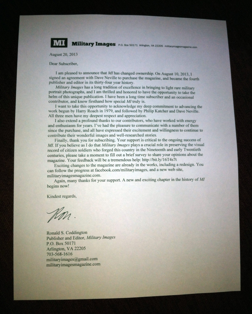 A Letter to Subscribers – Military Images